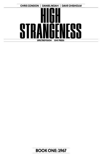 High Strangeness #1 (Blank Sketch Cover) | Fresh Comics