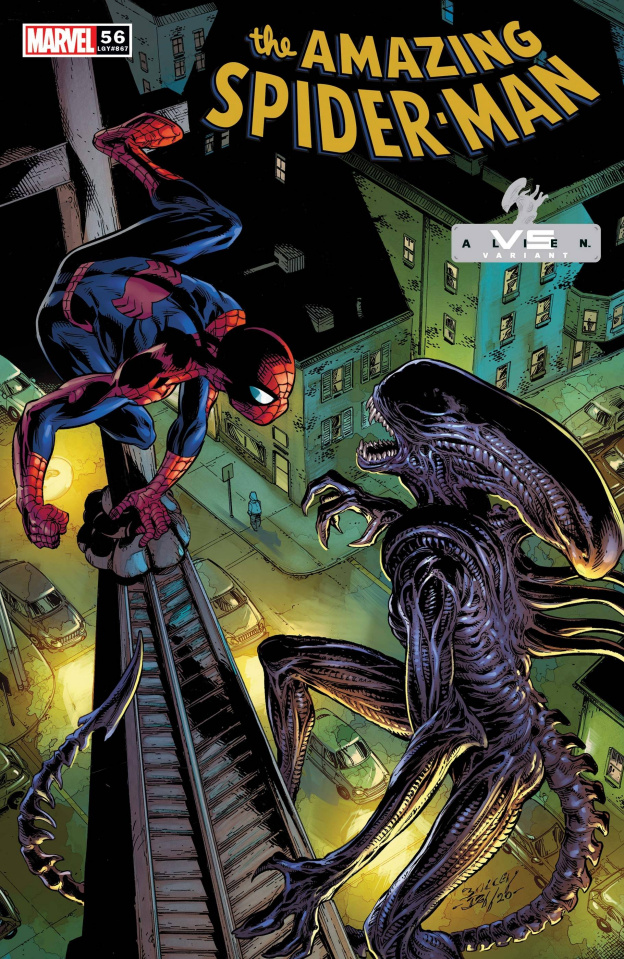 The Amazing Spider-Man #56 (Bagley Marvel vs. Alien Cover) | Fresh Comics