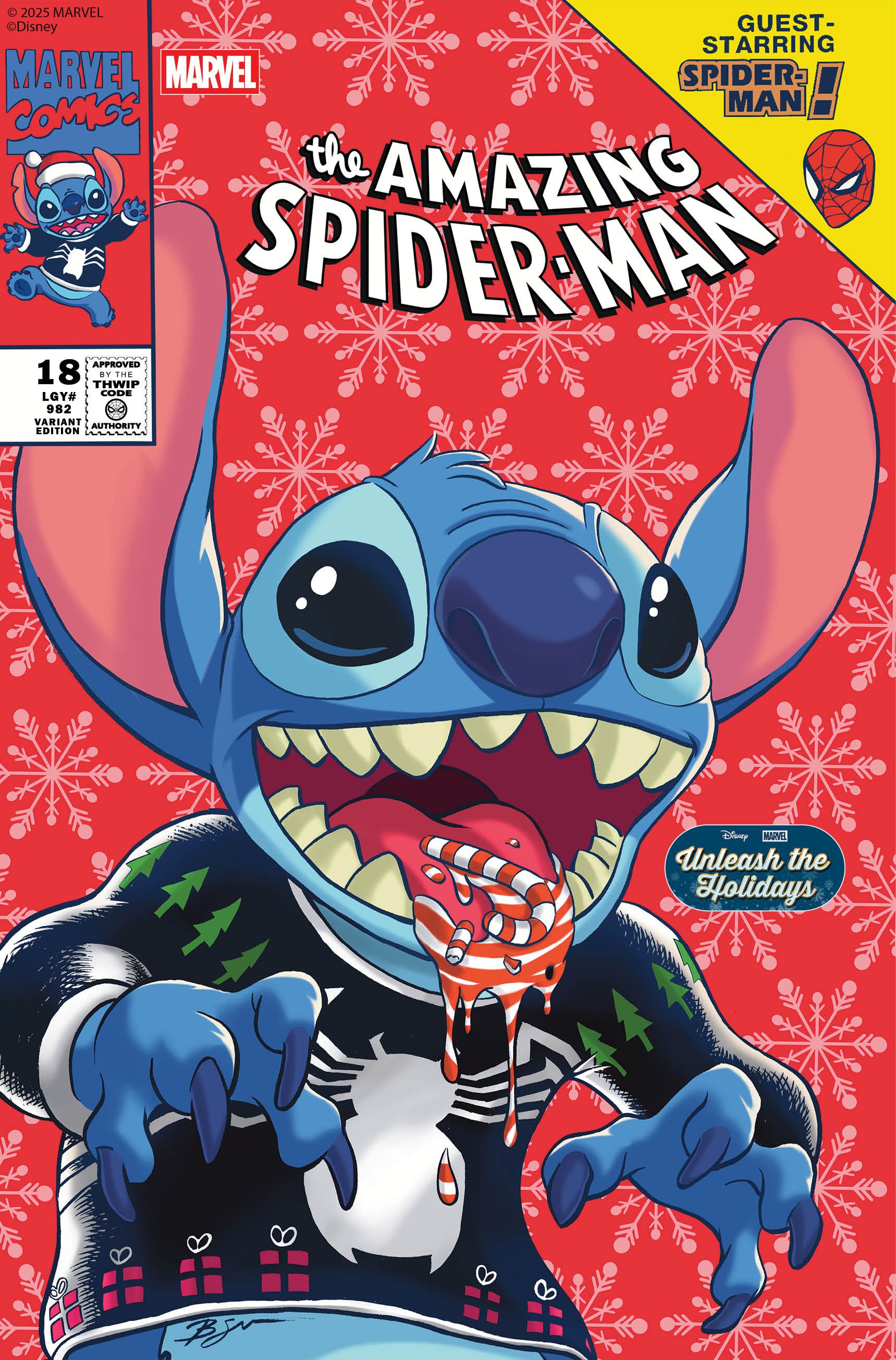 The Amazing Spider-Man #18 (Ben Su Disney Stitch Unleash the Holidays ...