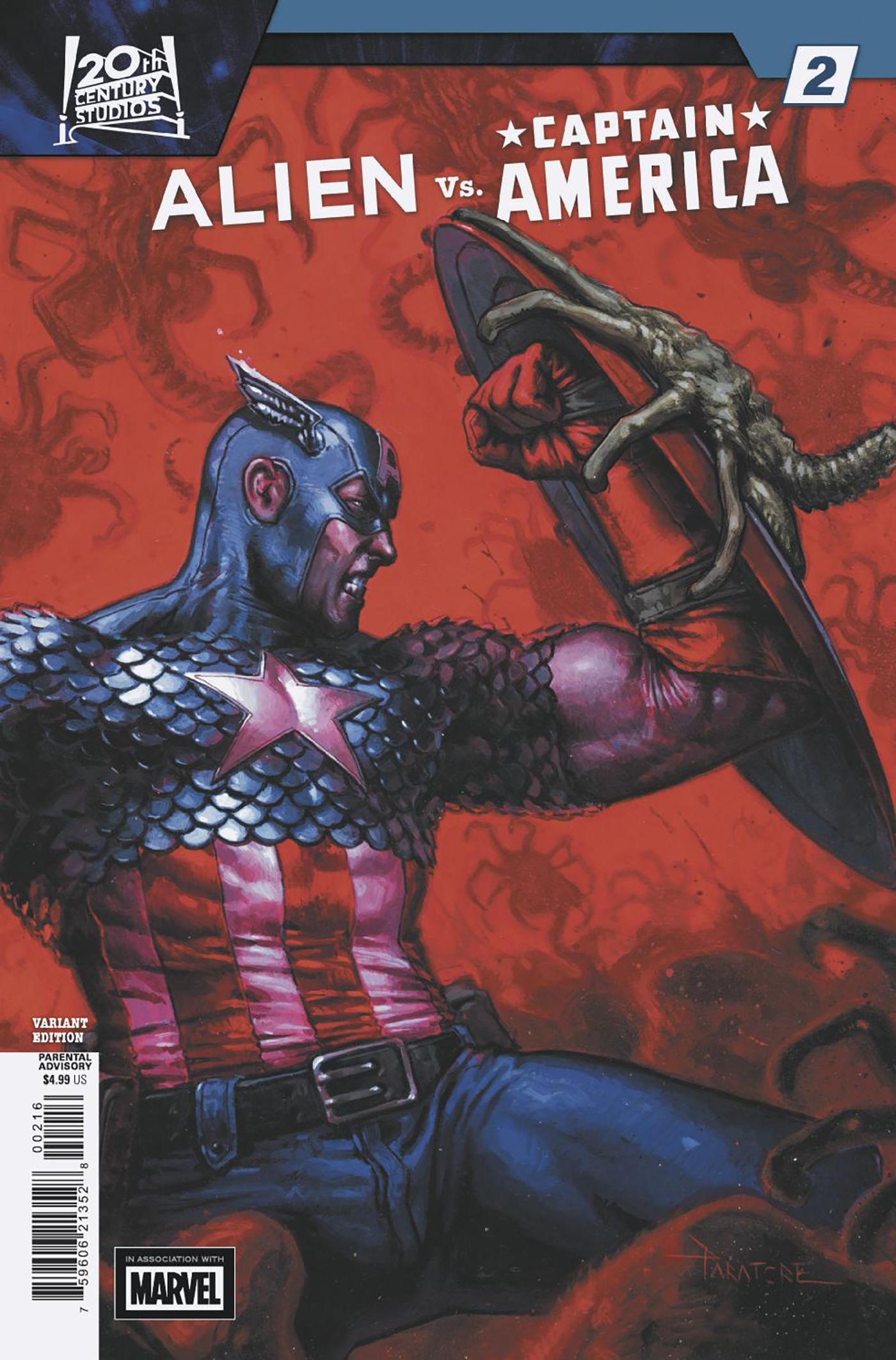 Alien vs. Captain America #2 (Davide Paratore Cover) | Fresh Comics