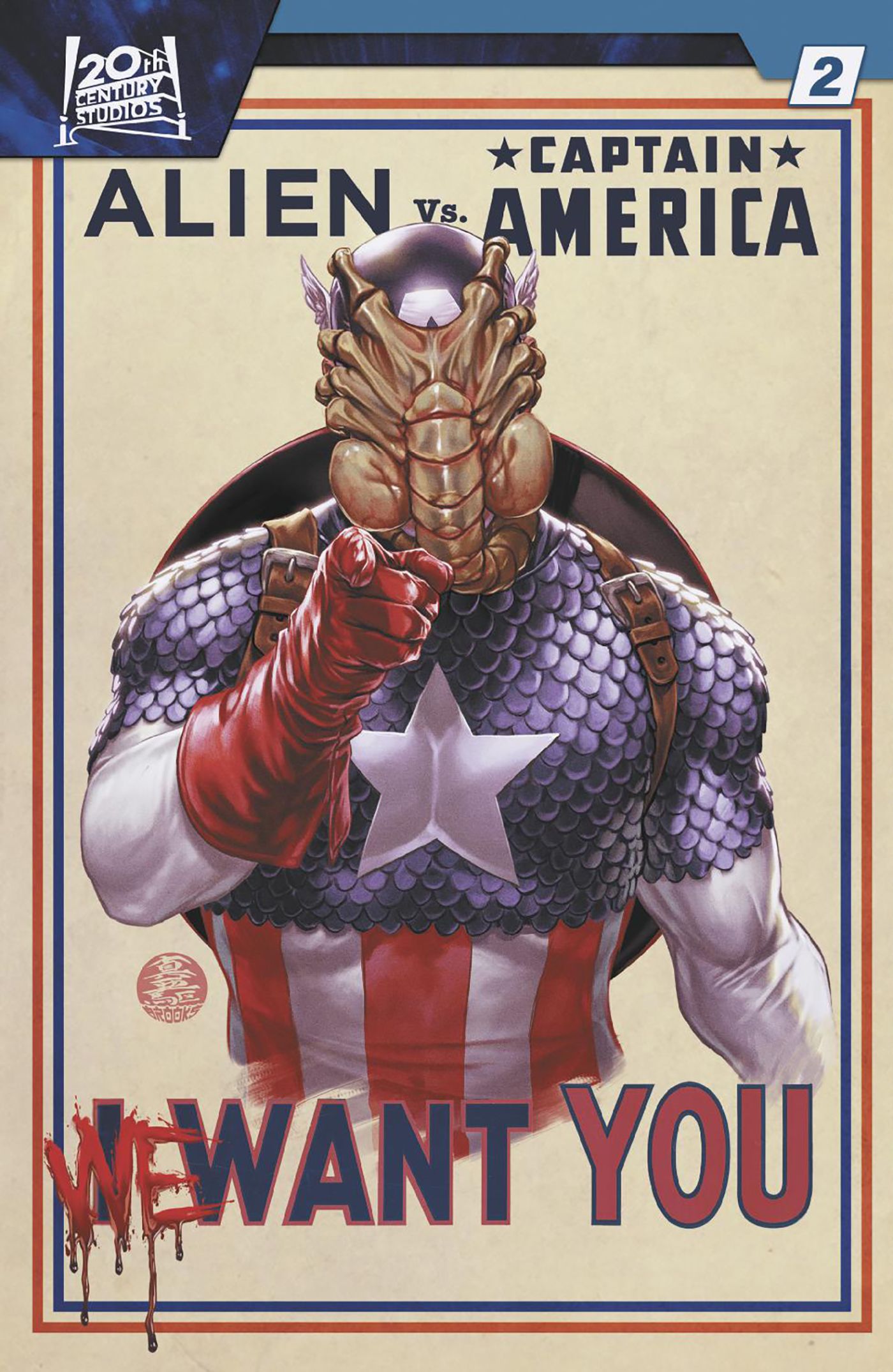 Alien vs. Captain America #2 (Mark Brooks Cover) | Fresh Comics