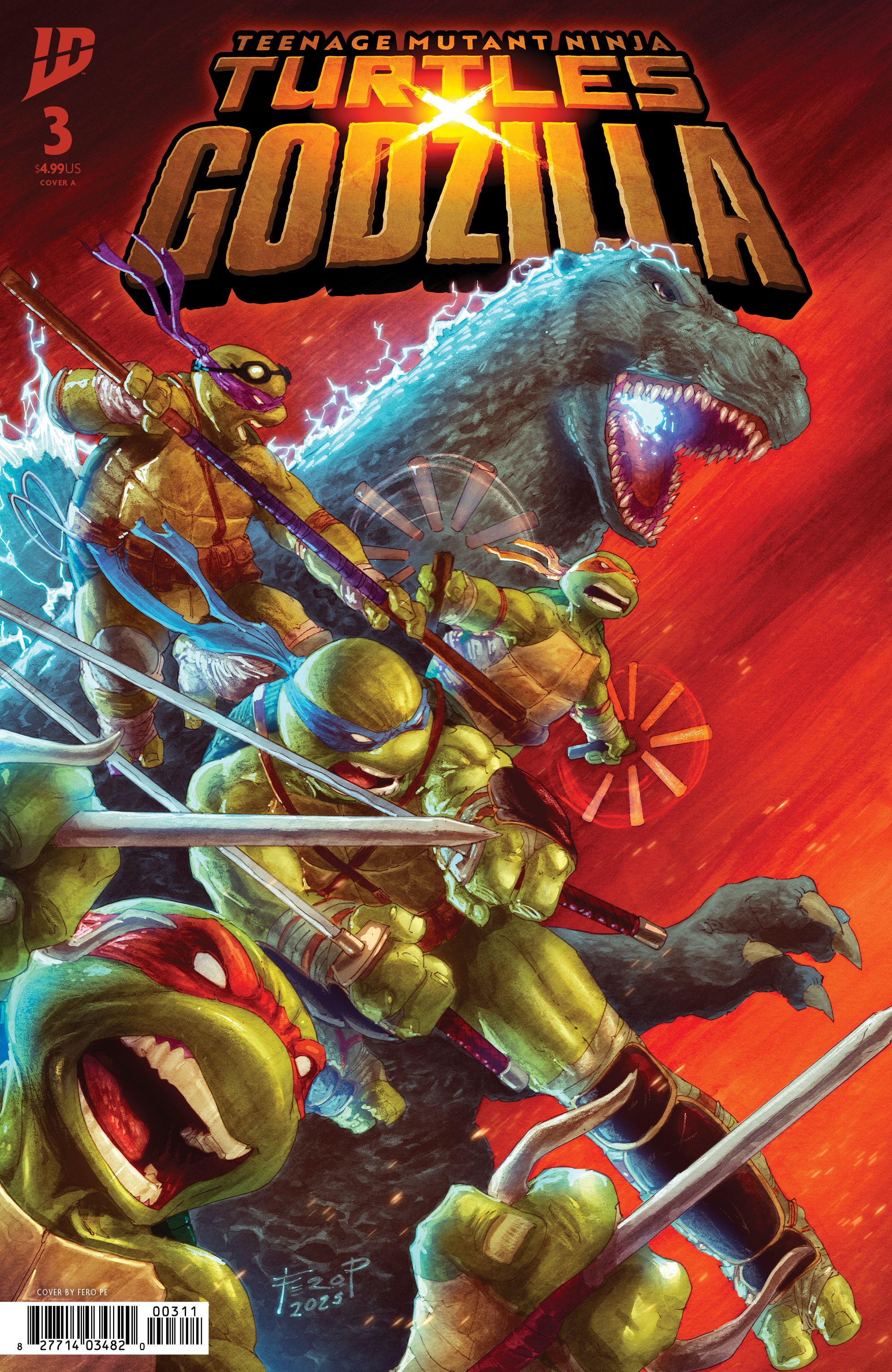 Teenage Mutant Ninja Turtles x Godzilla #3 (Pe Cover) | Fresh Comics