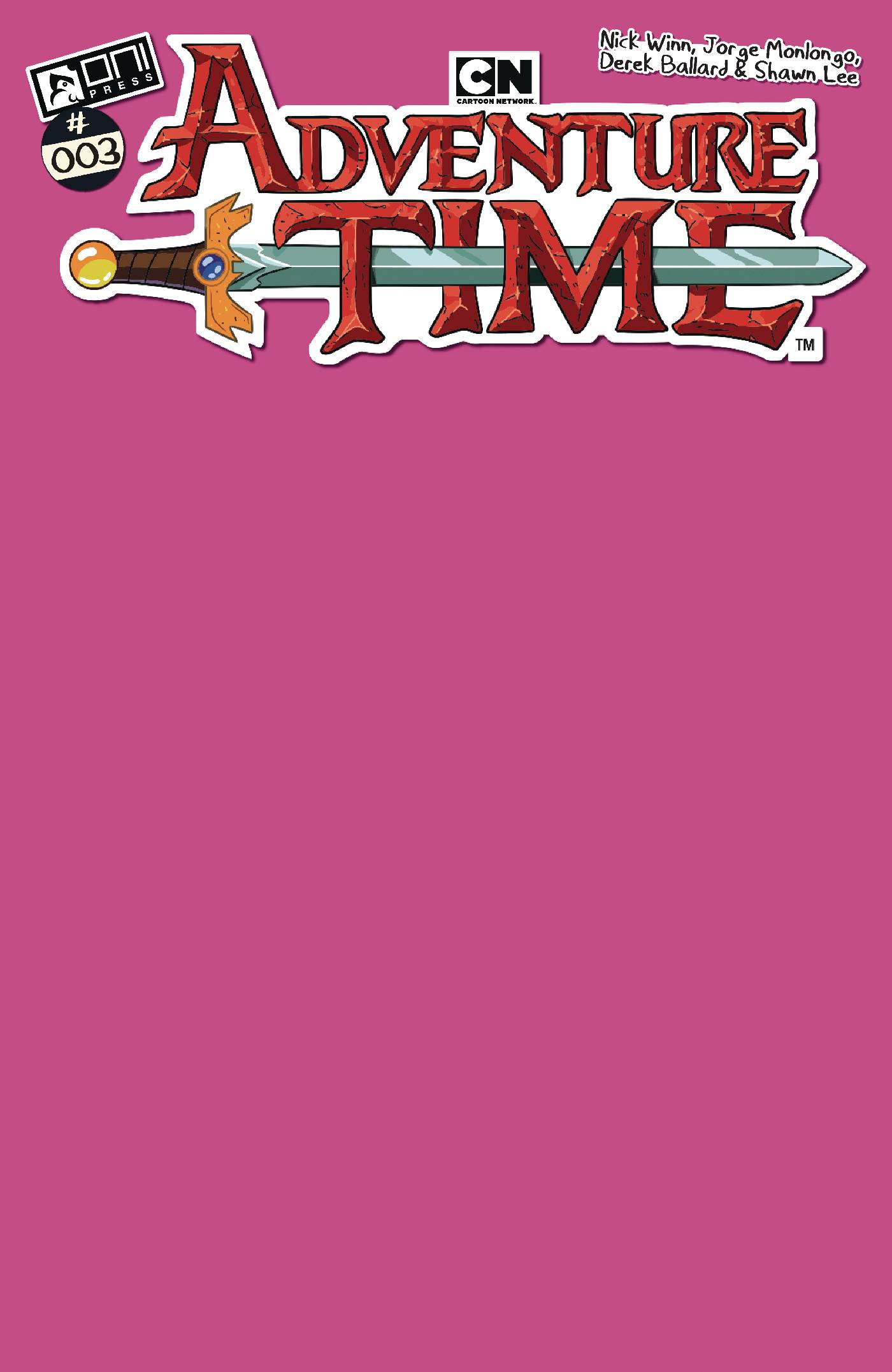 Adventure Time #3 (Princess Bubblegum Pink Sketch Cover) | Fresh Comics