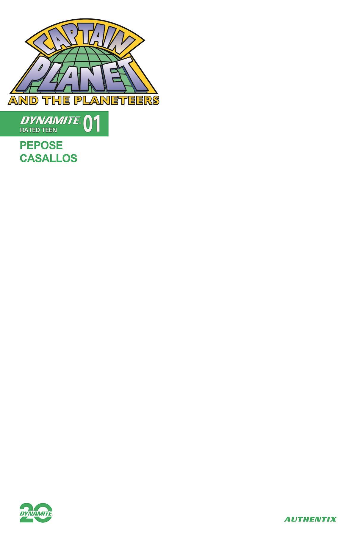 Captain Planet #1 (Blank Authentix Cover) | Fresh Comics