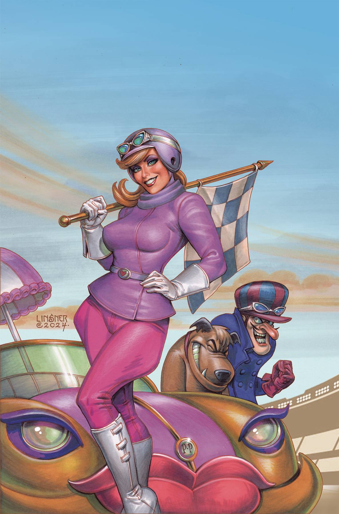 Giant-Sized Wacky Races #1 (Linsner Metal Premium Cover) | Fresh Comics