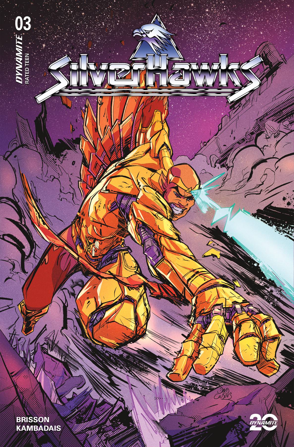 SilverHawks #3 (10 Copy Cousens Battle Damage Cover) | Fresh Comics
