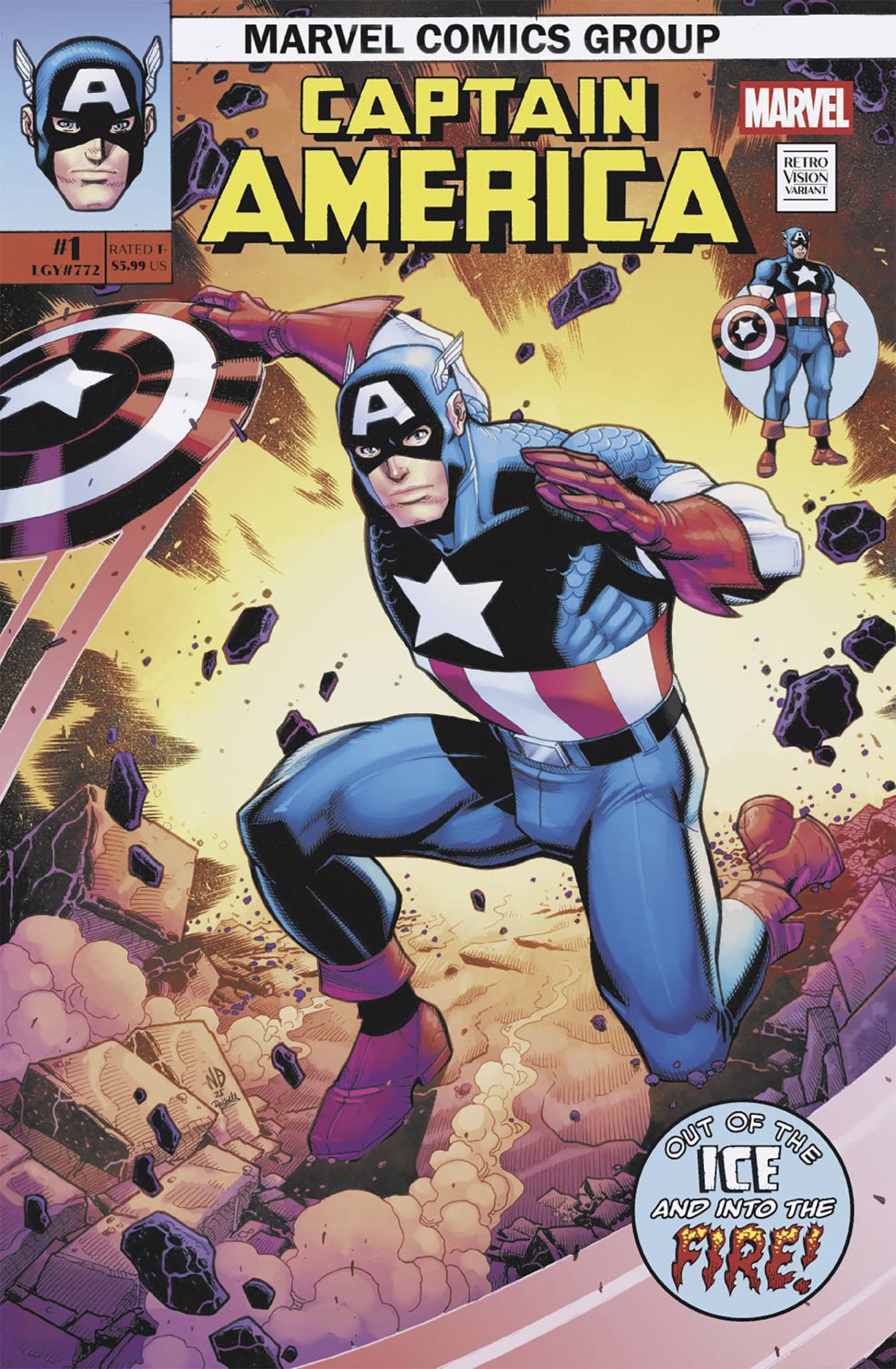 Captain America #1 (Nick Bradshaw Retrovision Variant Cover) | Fresh Comics