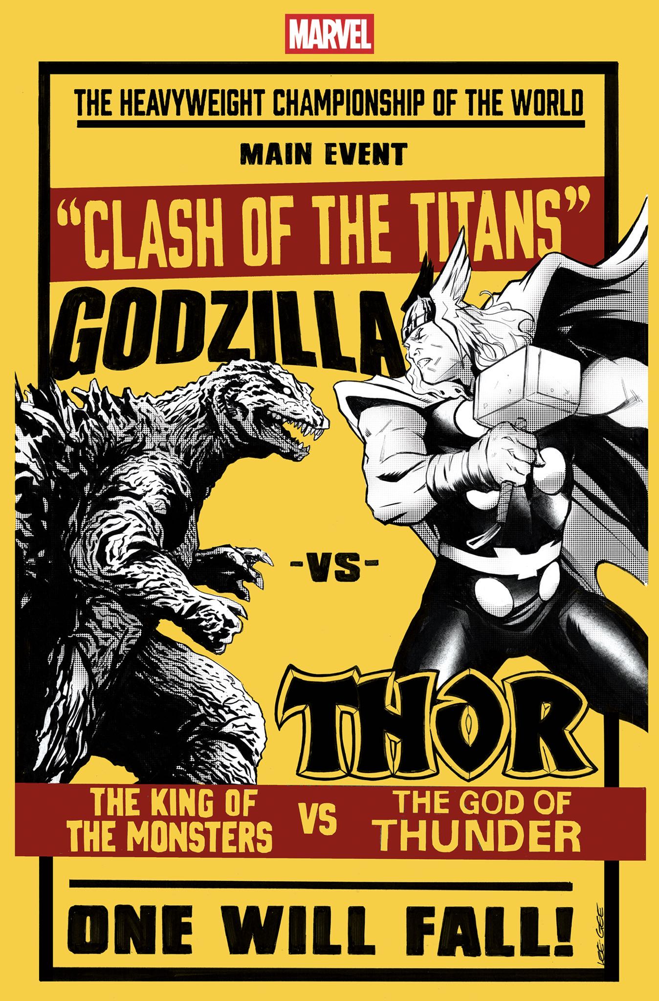 Godzilla vs. Thor #1 (Lee Garbett Versus Variant Cover) | Fresh Comics