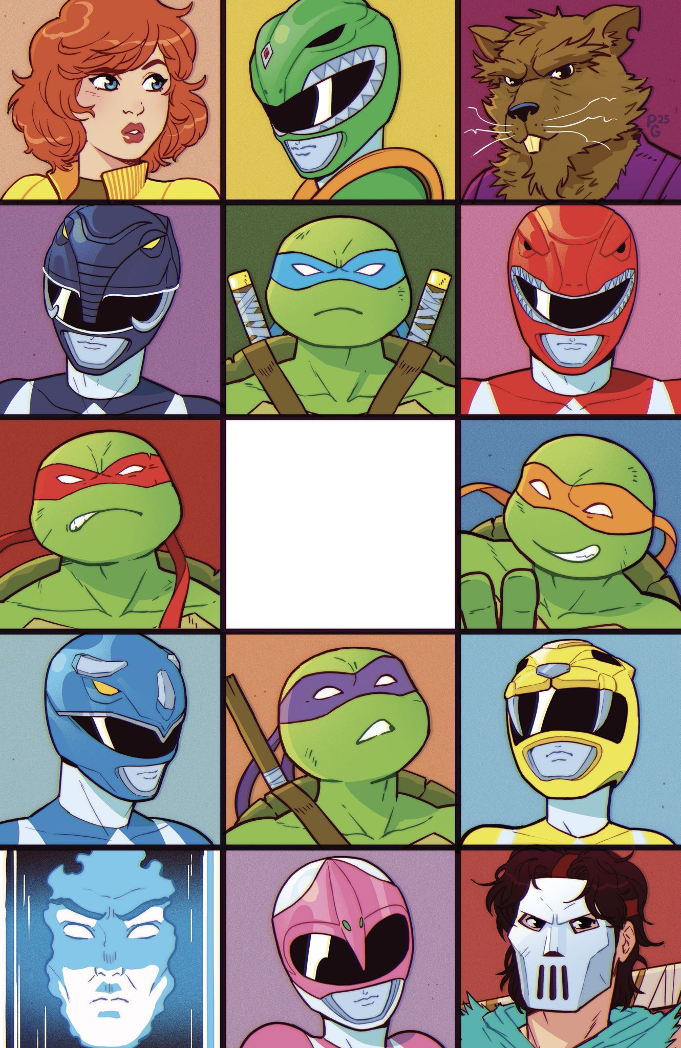 Mighty Morphin Power Rangers / Teenage Mutant Ninja Turtles III #1 (1:200 Ganucheau Cover ...